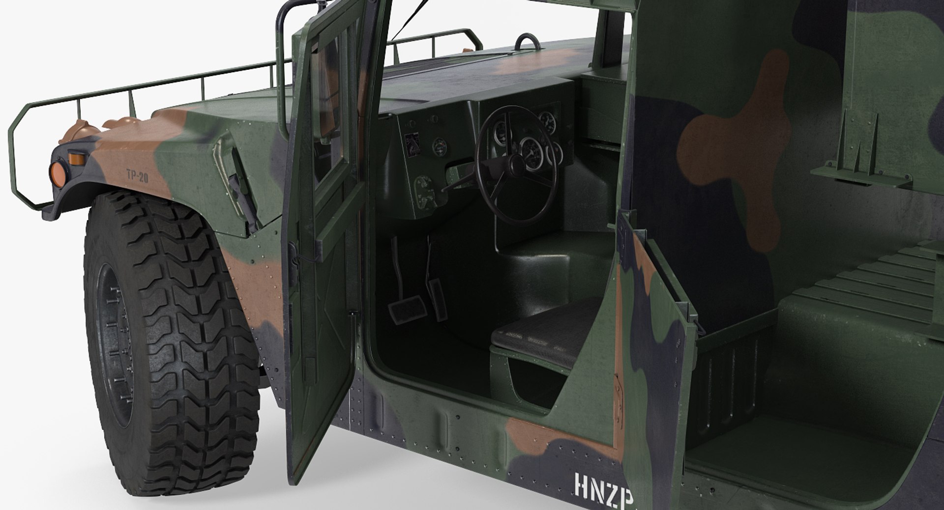 3d hmmwv m998 equipped avenger model