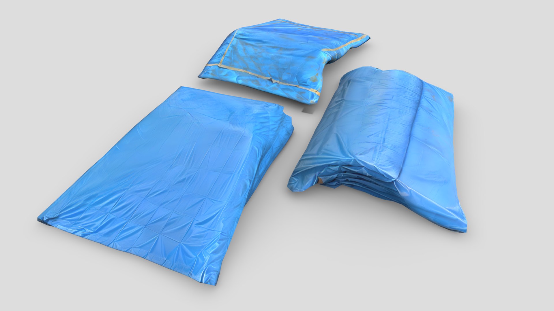3D Folded Blue Tarp Pack - TurboSquid 2215616