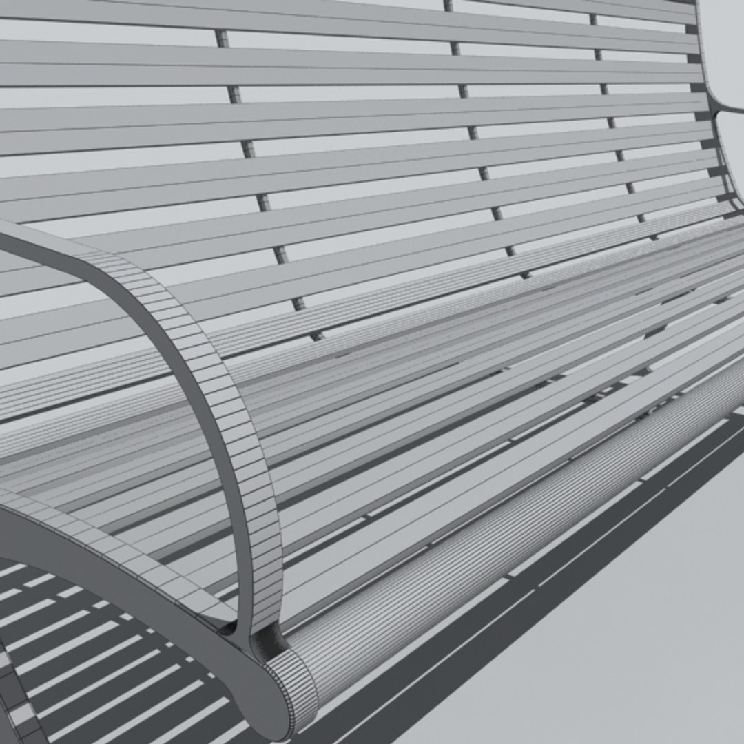 outdoor bench 3d model