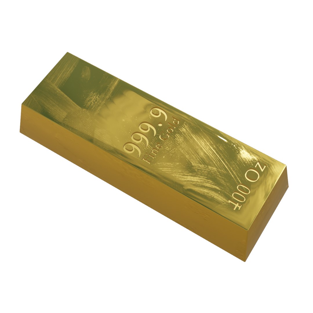 Gold ingot 3D - TurboSquid 1926256