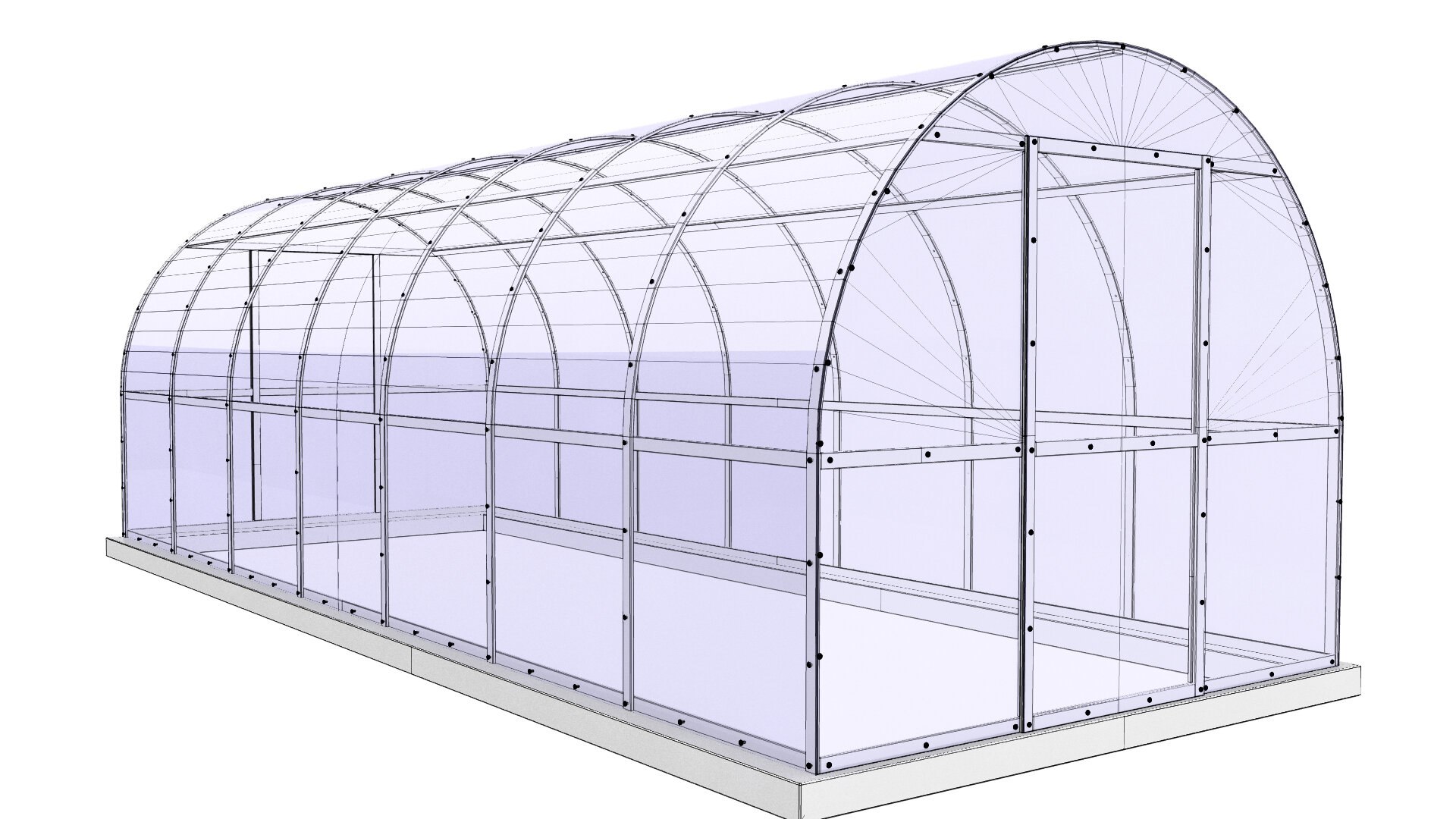 Plastic Tunnel Greenhouse 8 3D - TurboSquid 1881170