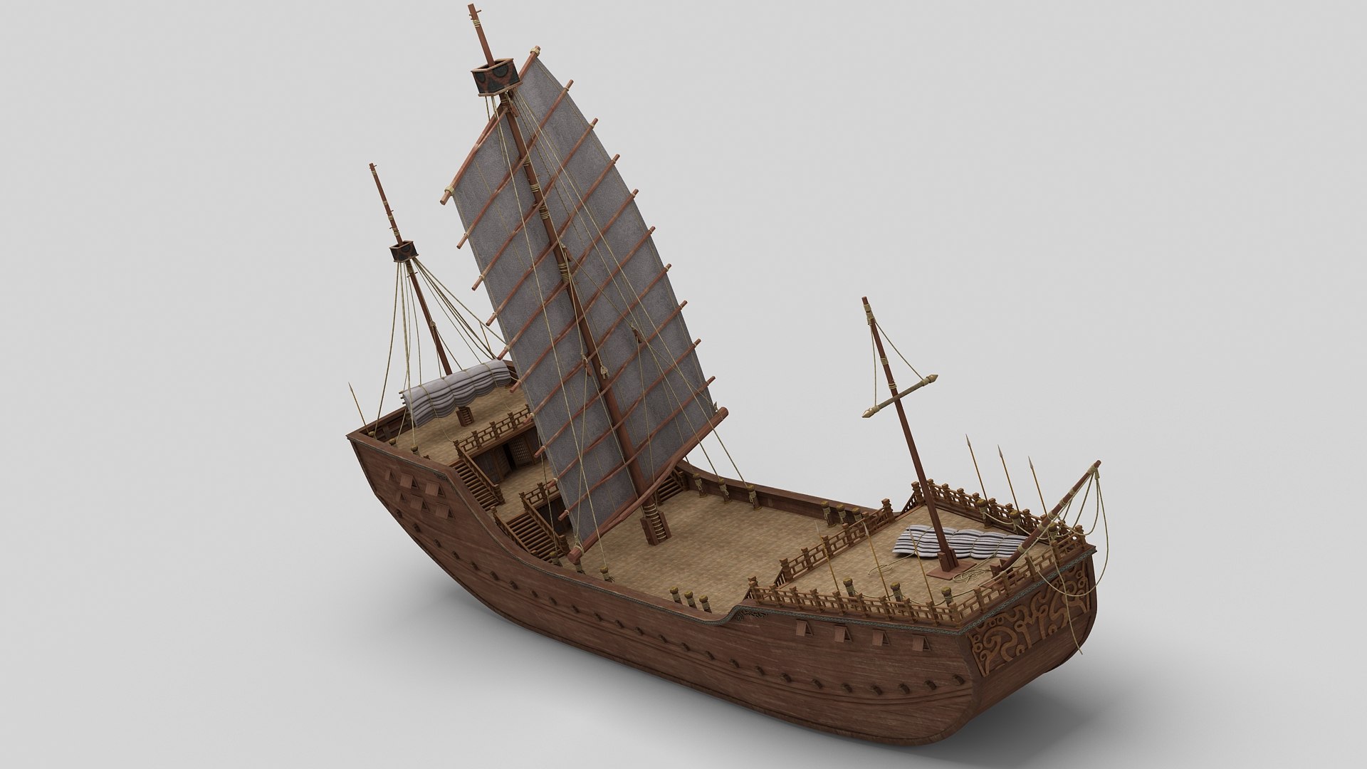 3D Model Chinese Boat Collection 01 - TurboSquid 2330874