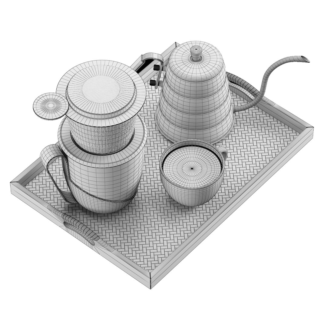 Drip Coffee Set 3D Model - TurboSquid 2125343