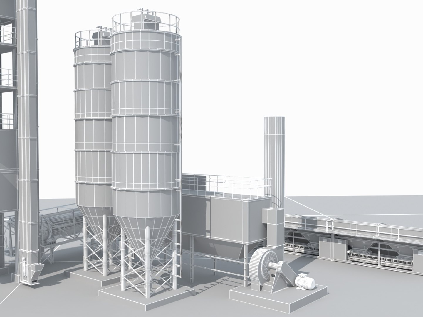 3D Concrete Batching Plant - TurboSquid 1948298