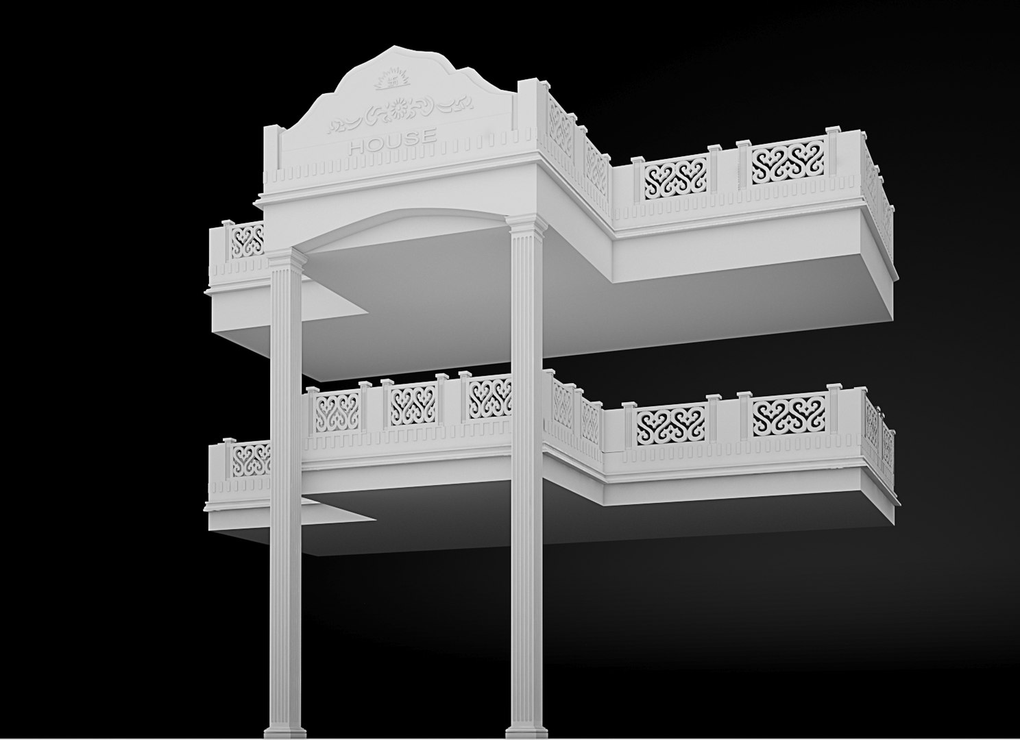 Balcony 3D Model - TurboSquid 1592069