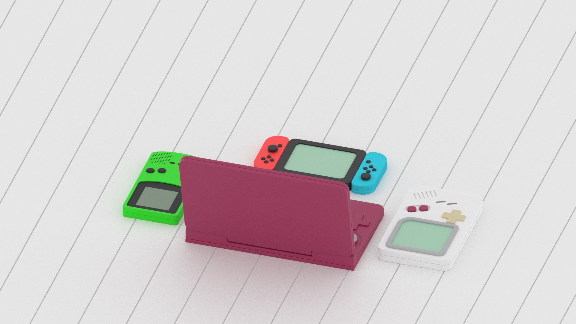 Nintendo Game Consoles Collection 3D model - TurboSquid 1714648