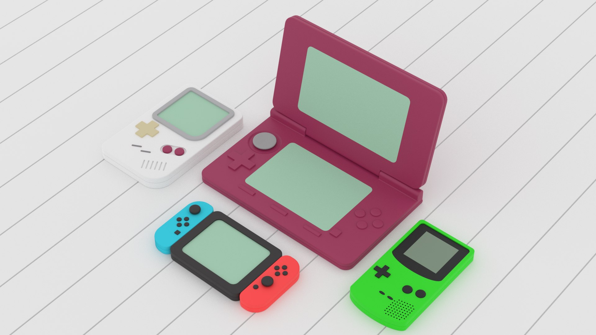 Nintendo Game Consoles Collection 3D Model - TurboSquid 1714648