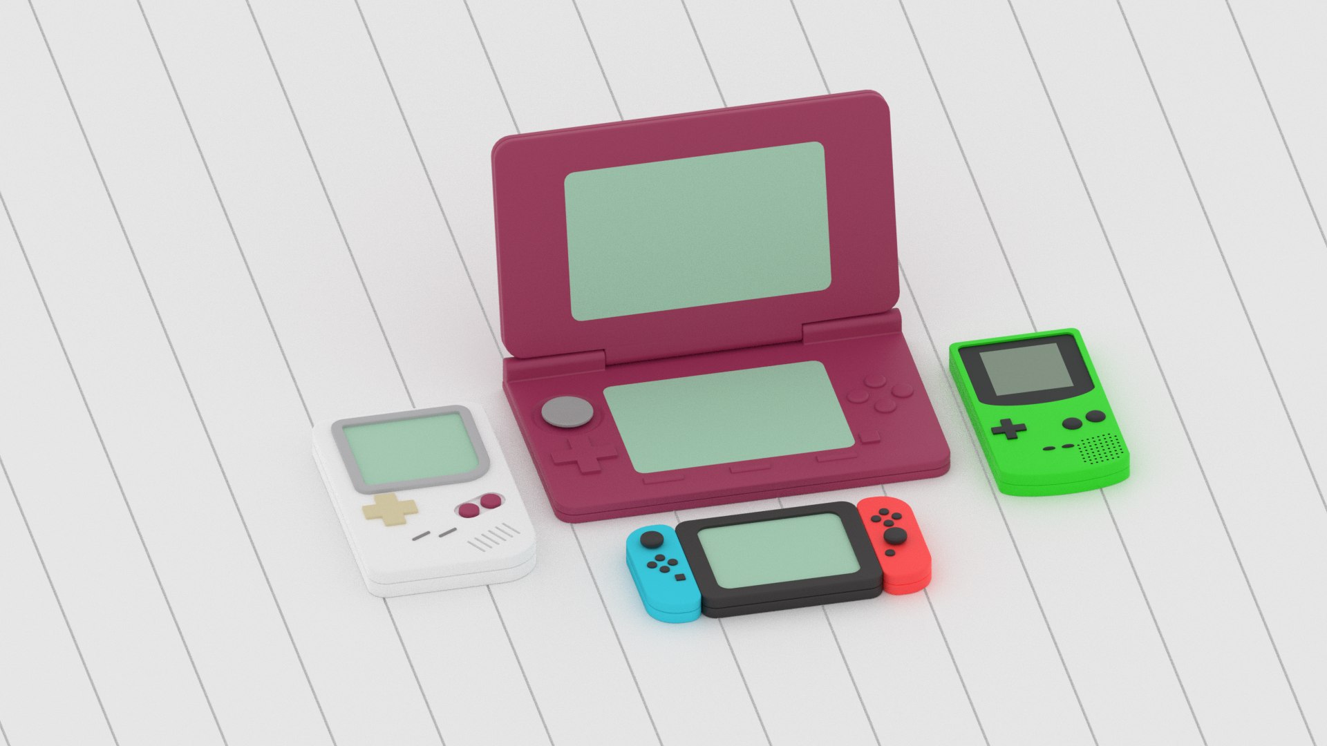 Nintendo Game Consoles Collection 3D model - TurboSquid 1714648