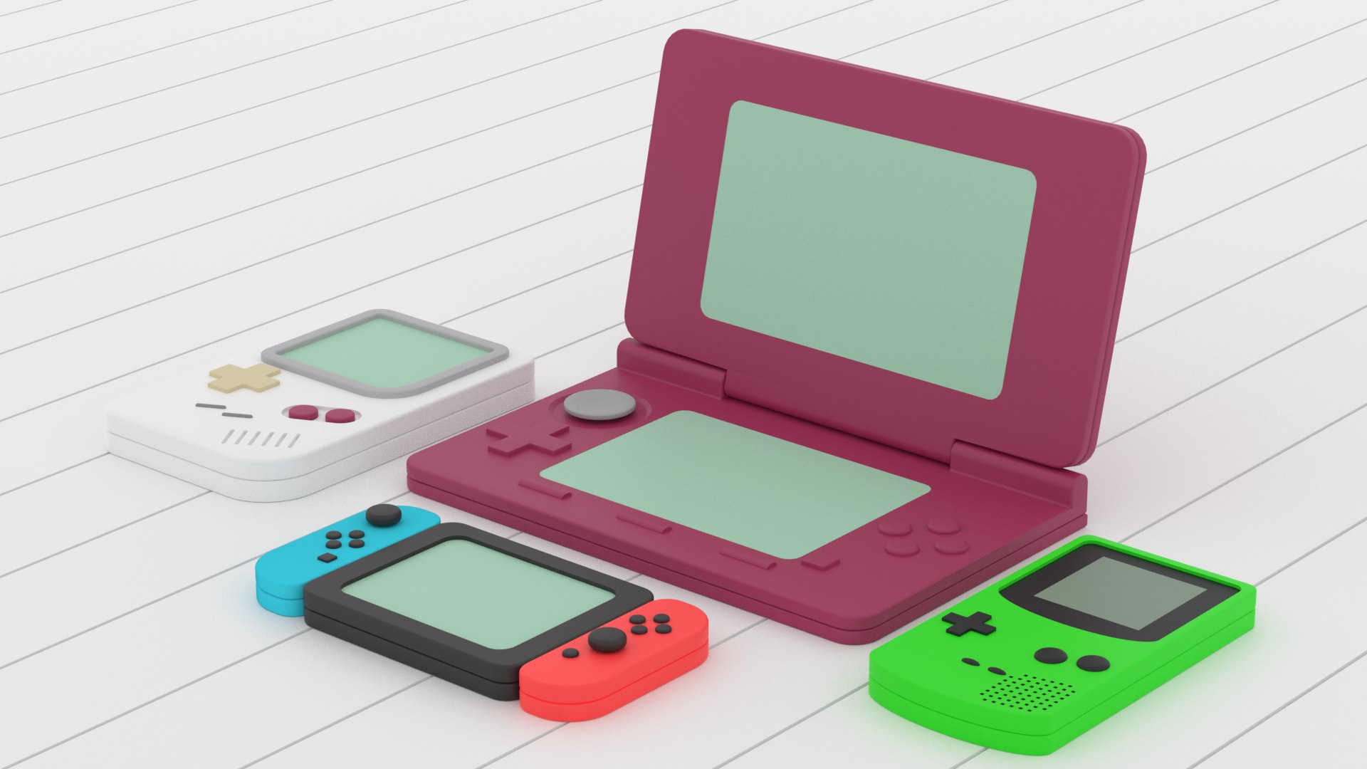 Nintendo Game Consoles Collection 3D Model - TurboSquid 1714648