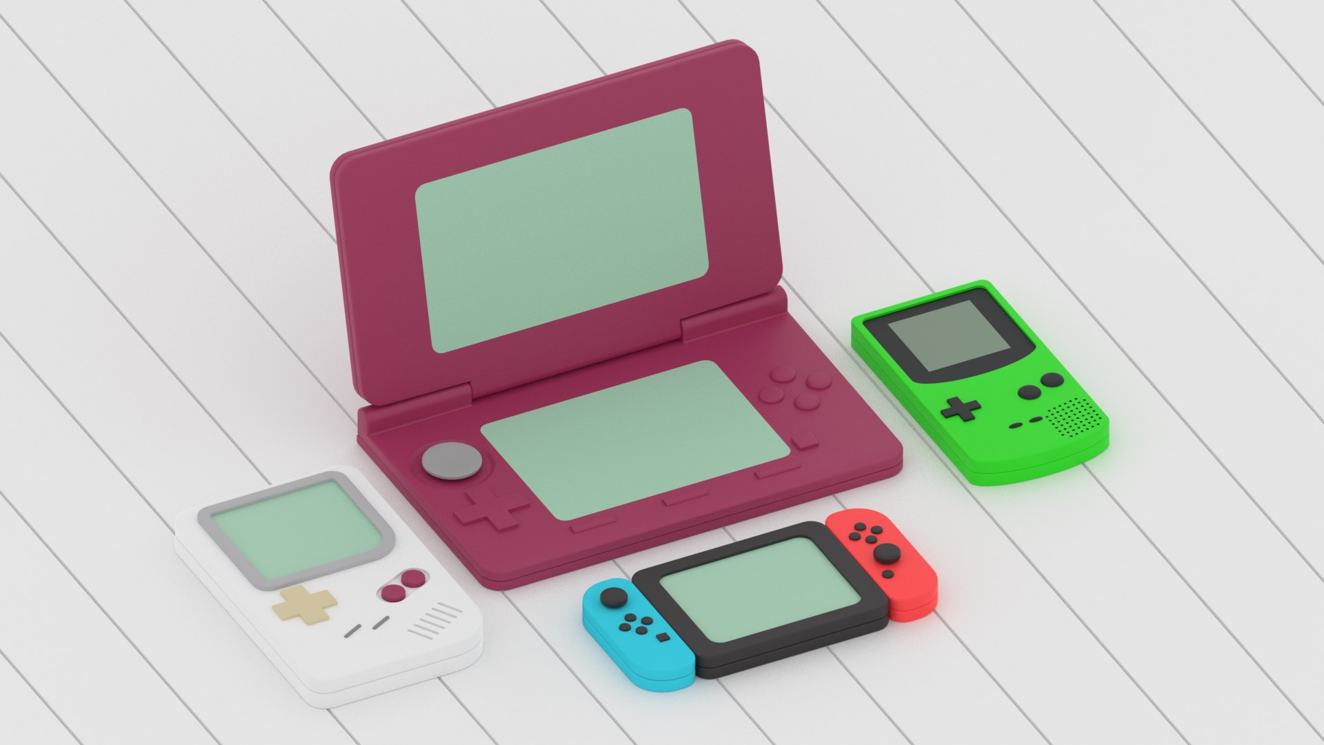 Nintendo Game Consoles Collection 3D Model - TurboSquid 1714648