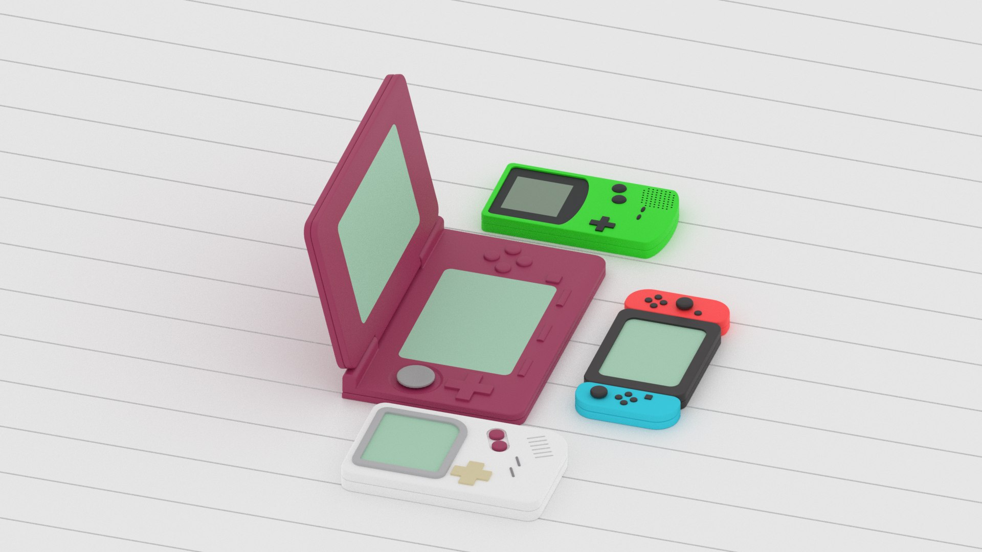 Nintendo Game Consoles Collection 3D model - TurboSquid 1714648
