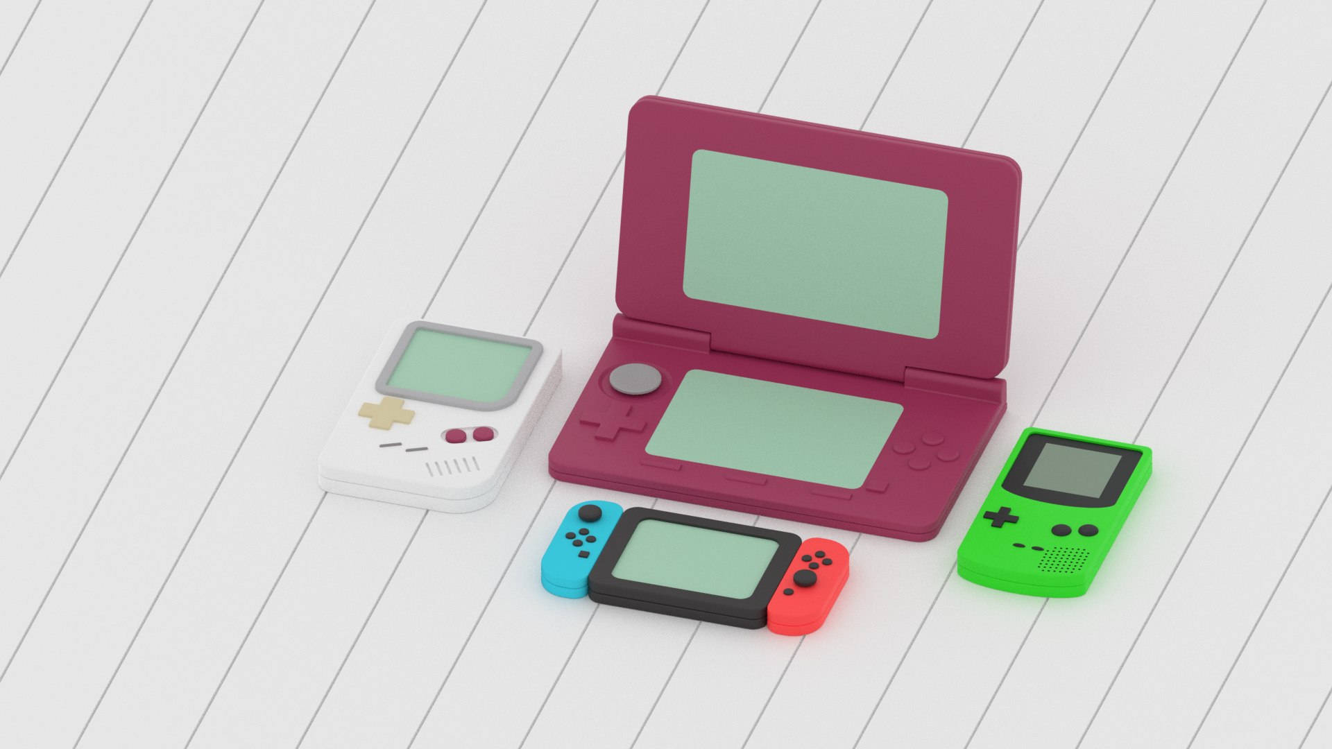 Nintendo Game Consoles Collection 3D model - TurboSquid 1714648