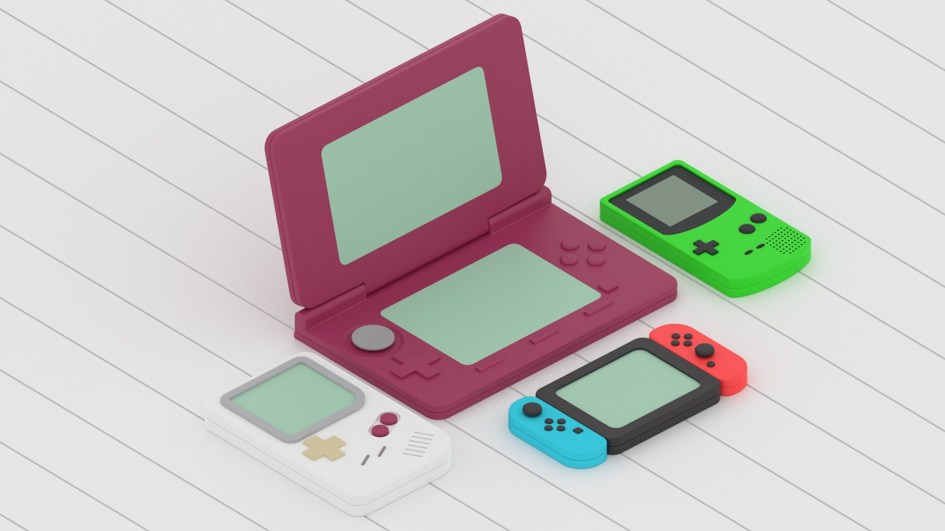 Nintendo Game Consoles Collection 3D Model - TurboSquid 1714648