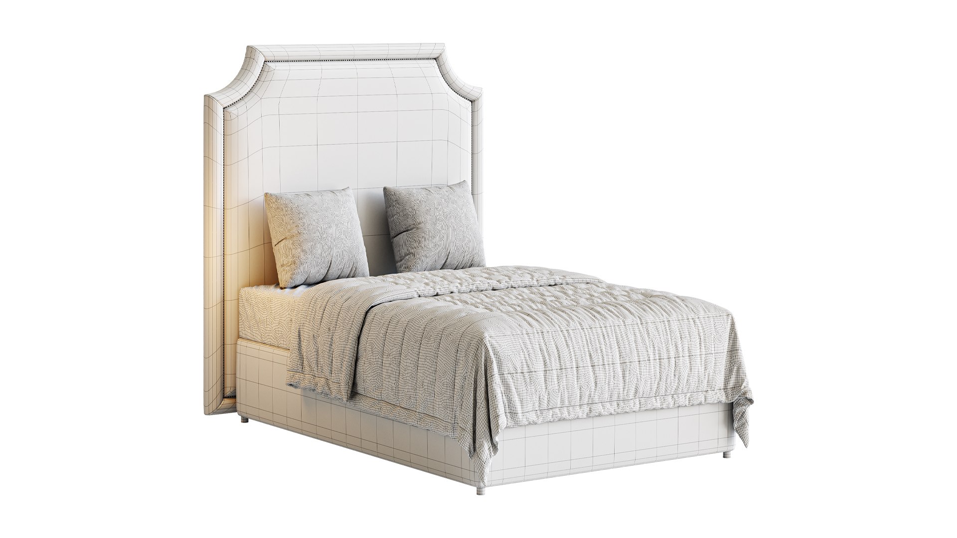 Rachel Bed - Double Model - TurboSquid 2296259