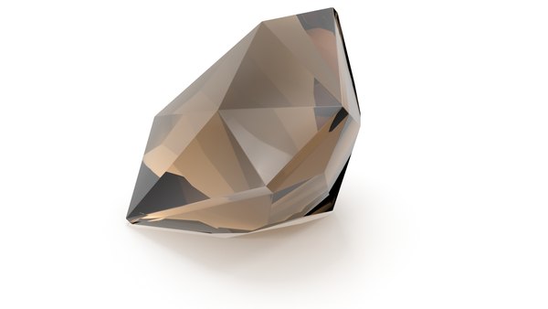 3D Shield Step Cut Smokey Topaz - TurboSquid 1858100