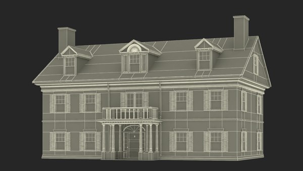 modelo 3d Casa clásica de ladrillo de dos pisos - TurboSquid 2211394