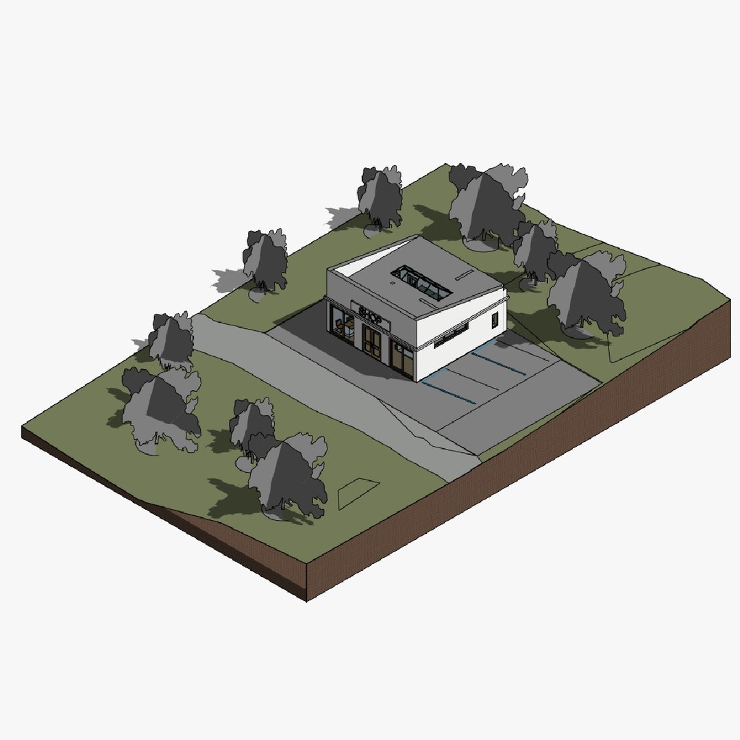 Shop convenience store - Revit model 3D model - TurboSquid 2018264