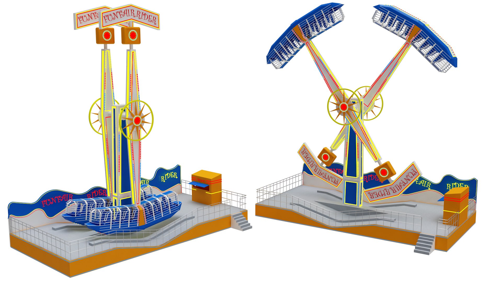 3D Model Funfair Rider - TurboSquid 1447511