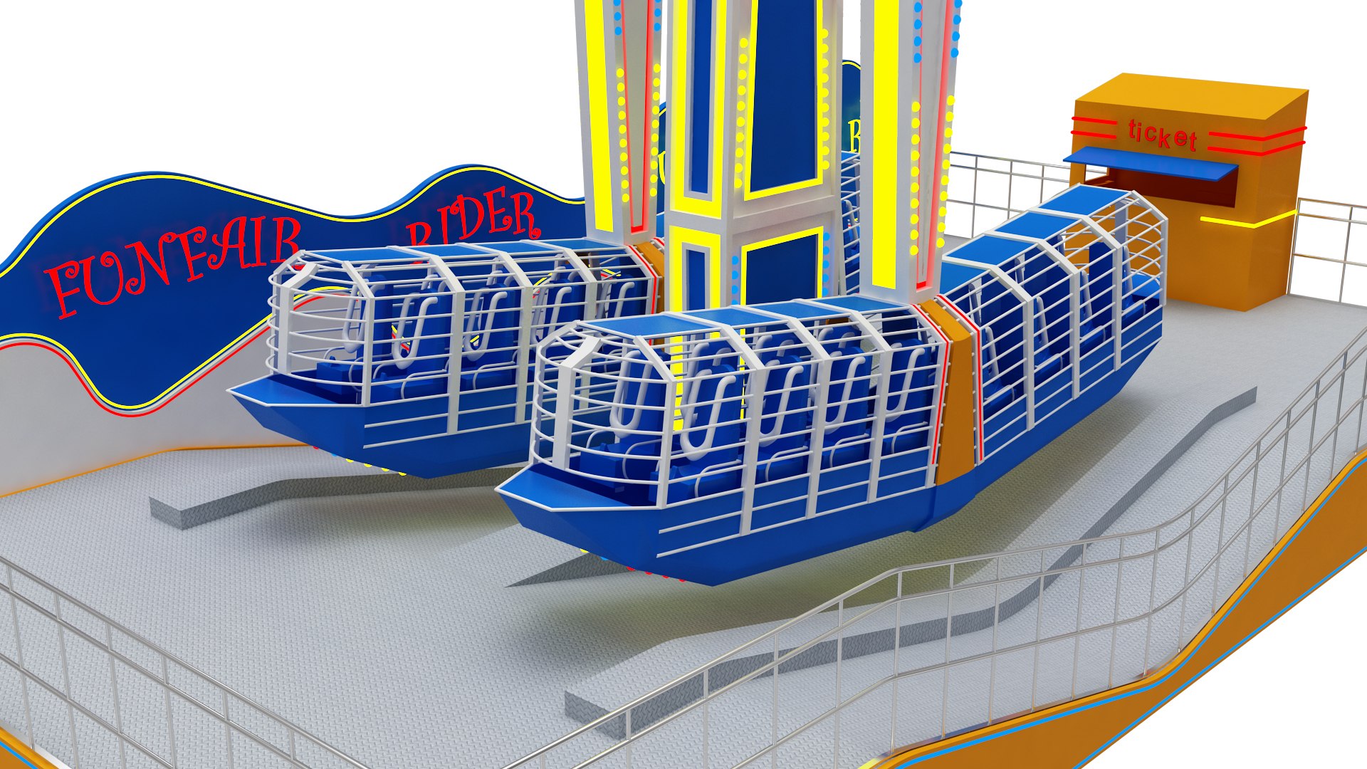 3D Model Funfair Rider - TurboSquid 1447511