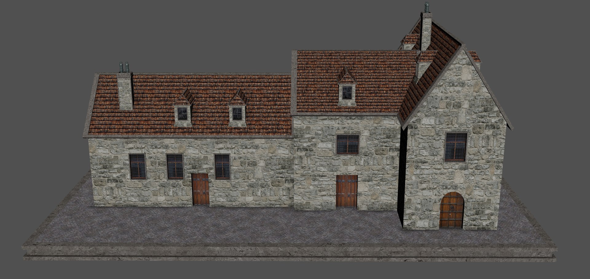 Free Old House Building 3D Model - TurboSquid 2389109