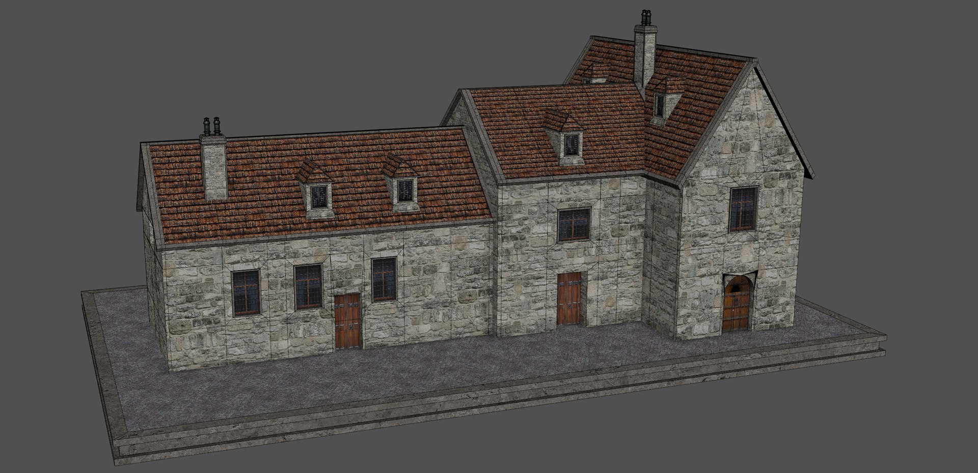 Free Old House Building 3D Model - TurboSquid 2389109
