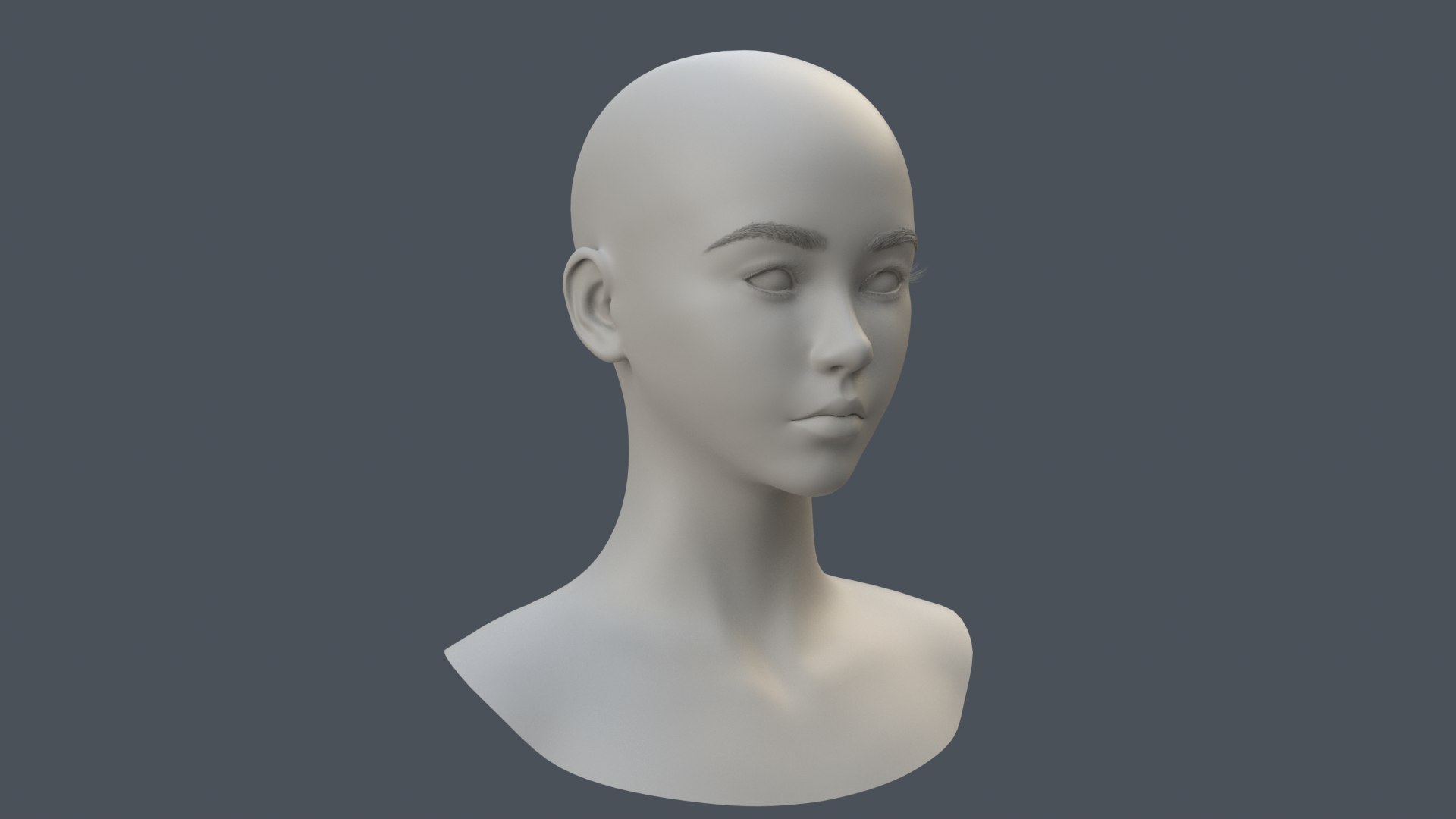 Asian Female Head Base Mesh Metahuman Topology V2 Model - TurboSquid ...
