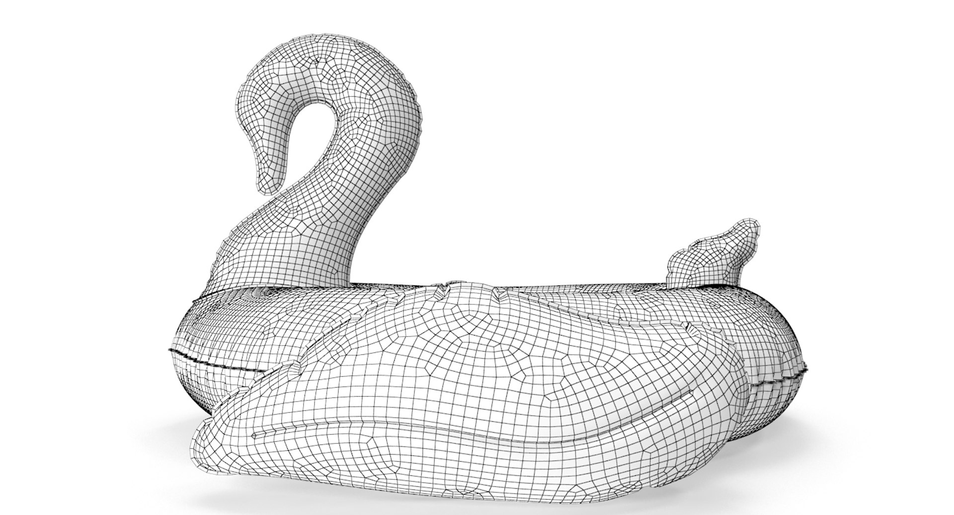 3D Gold Swan Pool Float Model - TurboSquid 1414240