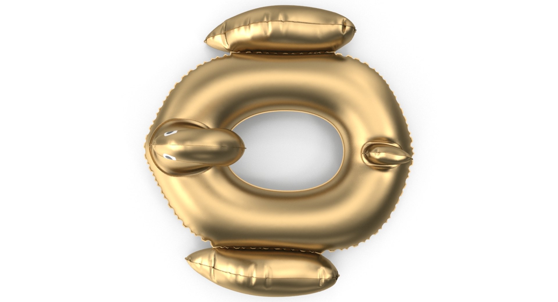3D Gold Swan Pool Float Model - TurboSquid 1414240