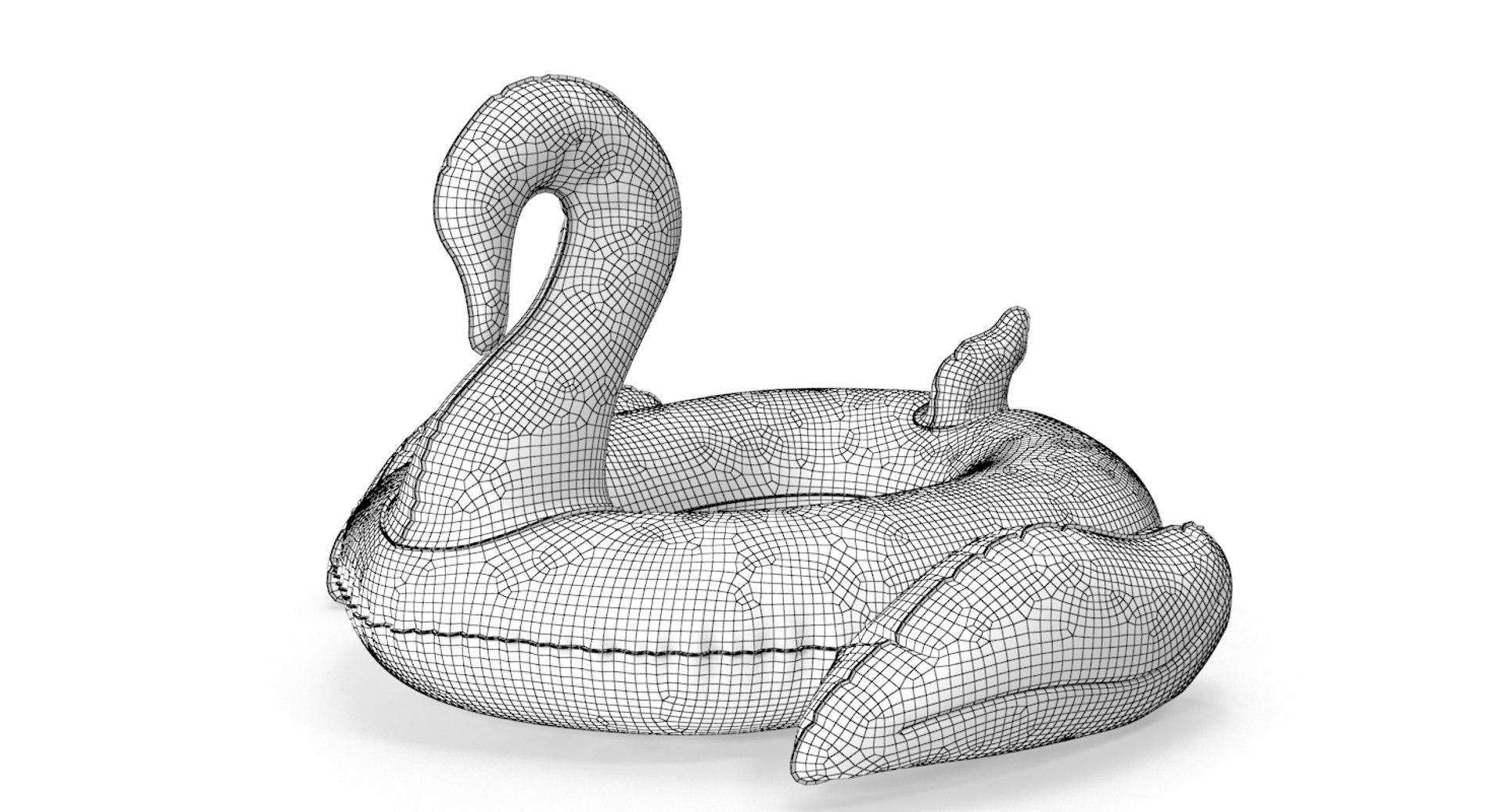 3D Gold Swan Pool Float Model - TurboSquid 1414240