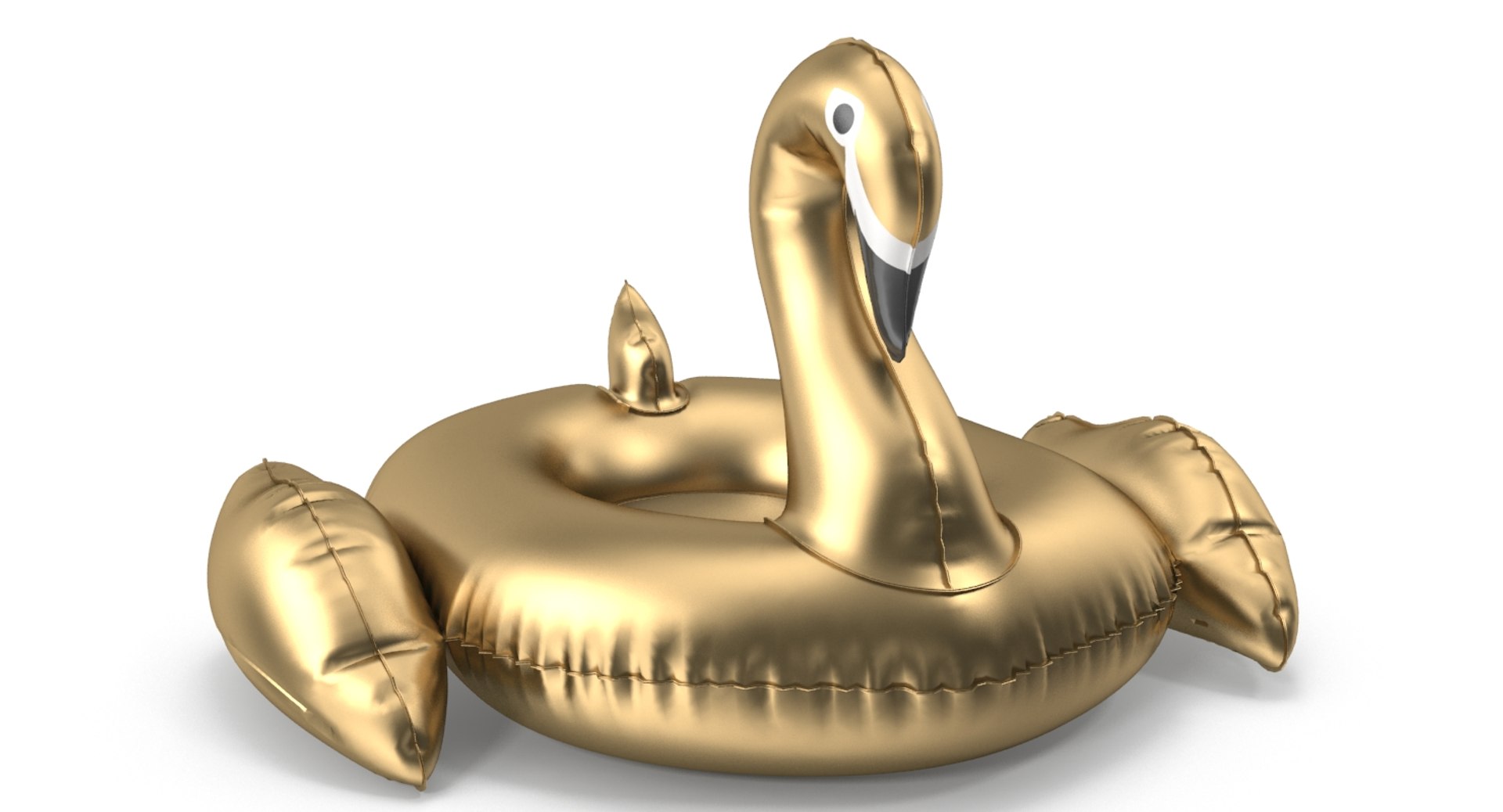 3D Gold Swan Pool Float Model - TurboSquid 1414240