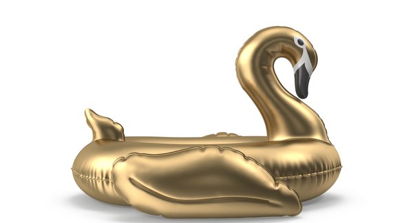 3D gold swan pool float model - TurboSquid 1414240