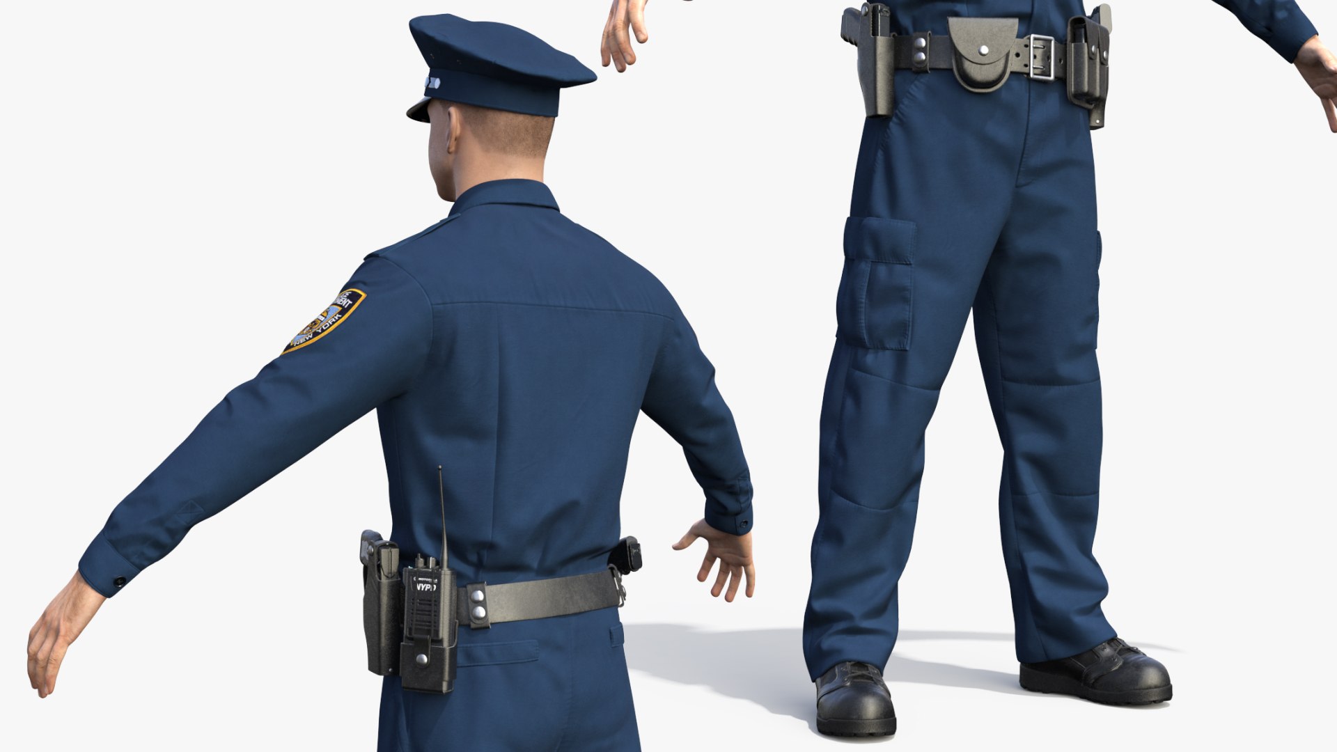 Nypd police officer t-pose 3D model - TurboSquid 1475493
