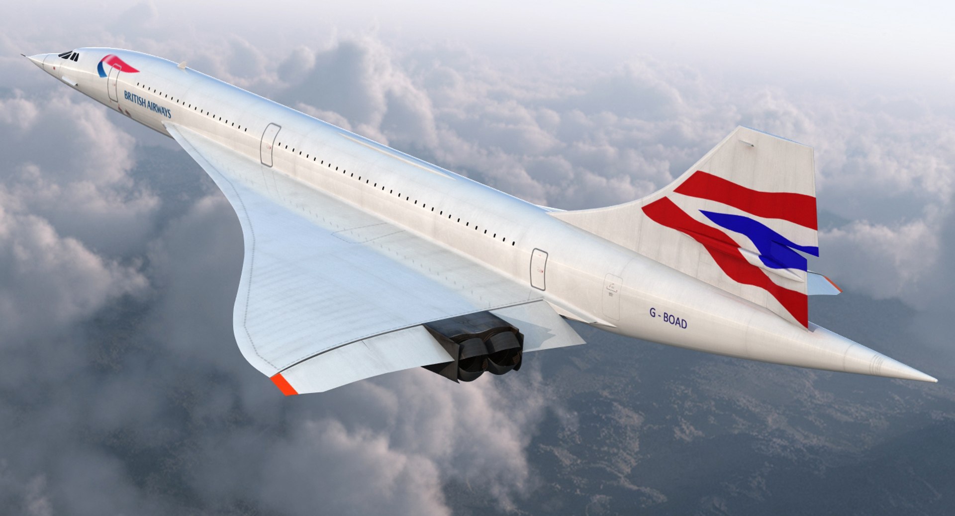 3d Model Concorde Supersonic Passenger Jet