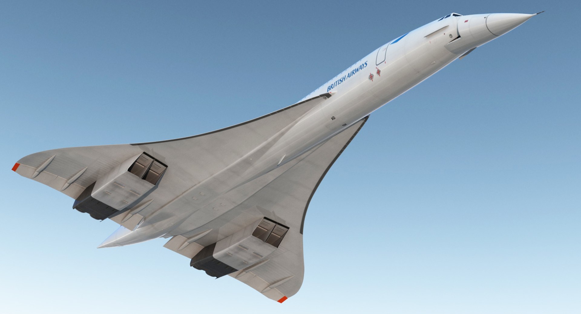 3d Model Concorde Supersonic Passenger Jet