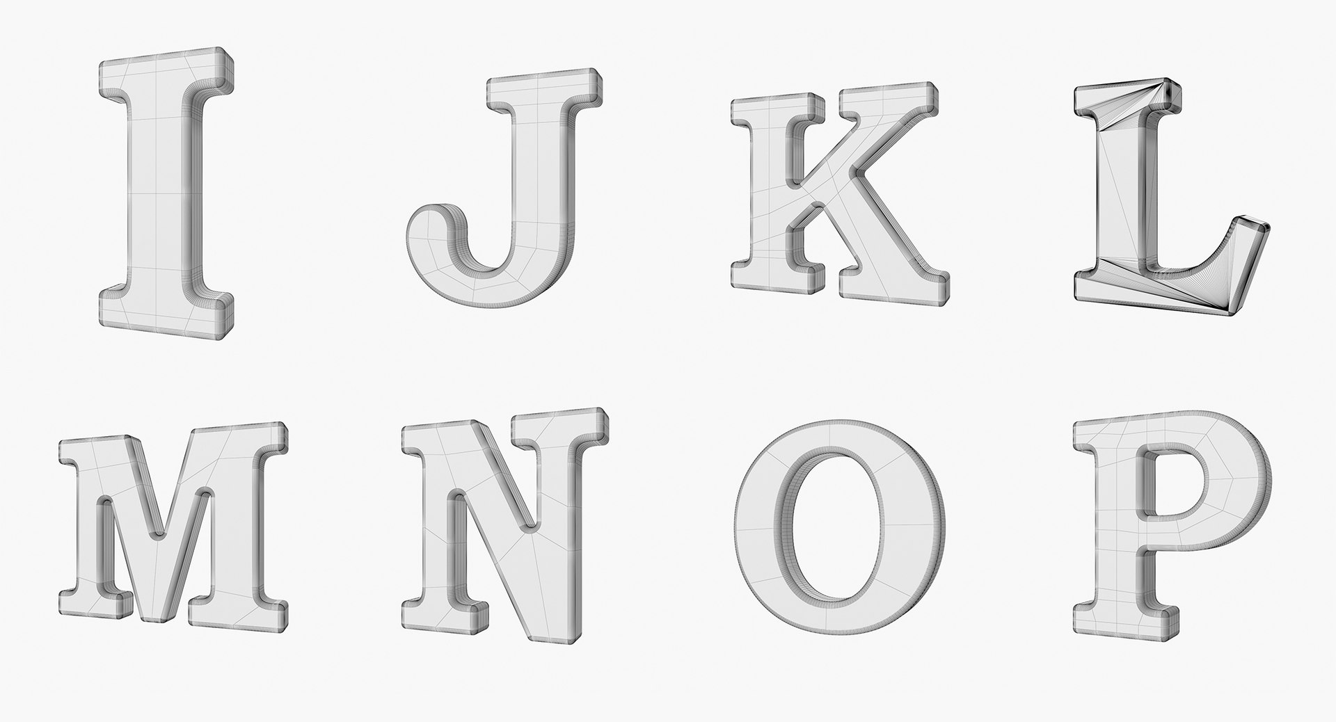 3D Letters And Punct Marks With Soft Chamfered - TurboSquid 2334484