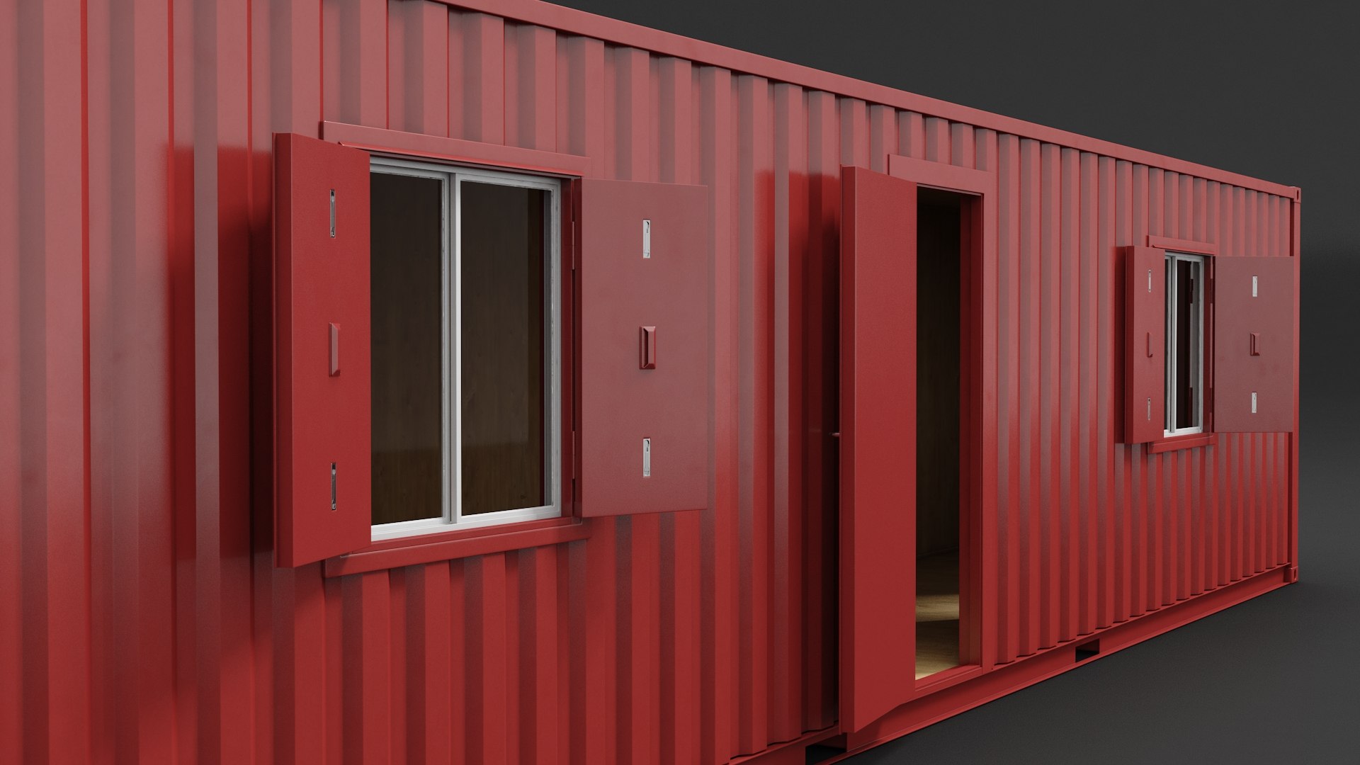 Container Office Red model - TurboSquid 2086652