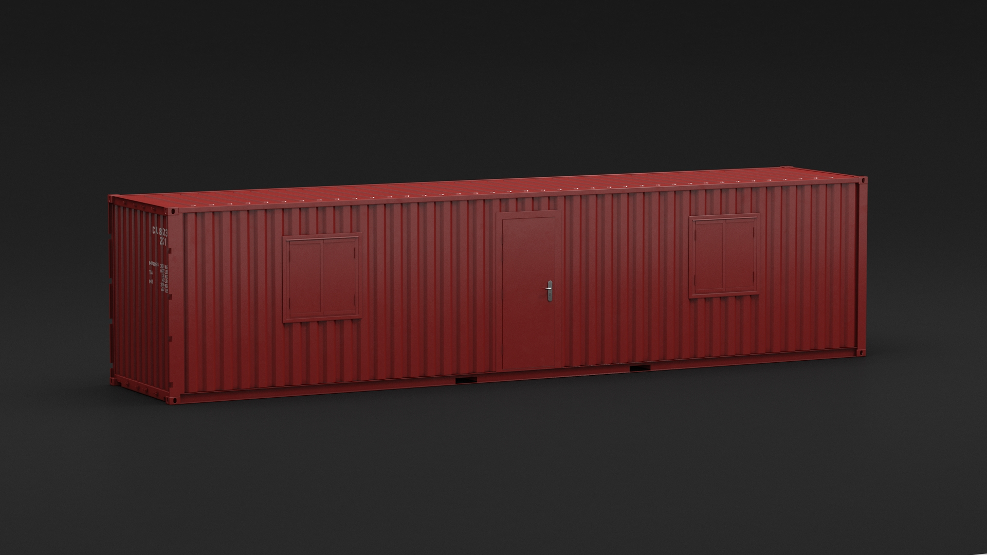 Container Office Red model - TurboSquid 2086652