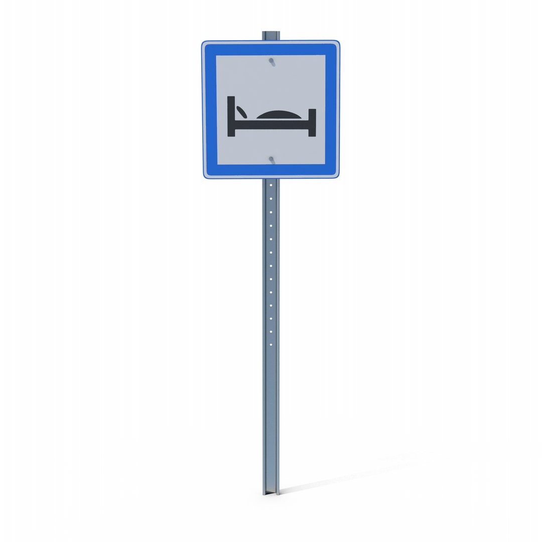 3D Hotel Road Sign - TurboSquid 2103317