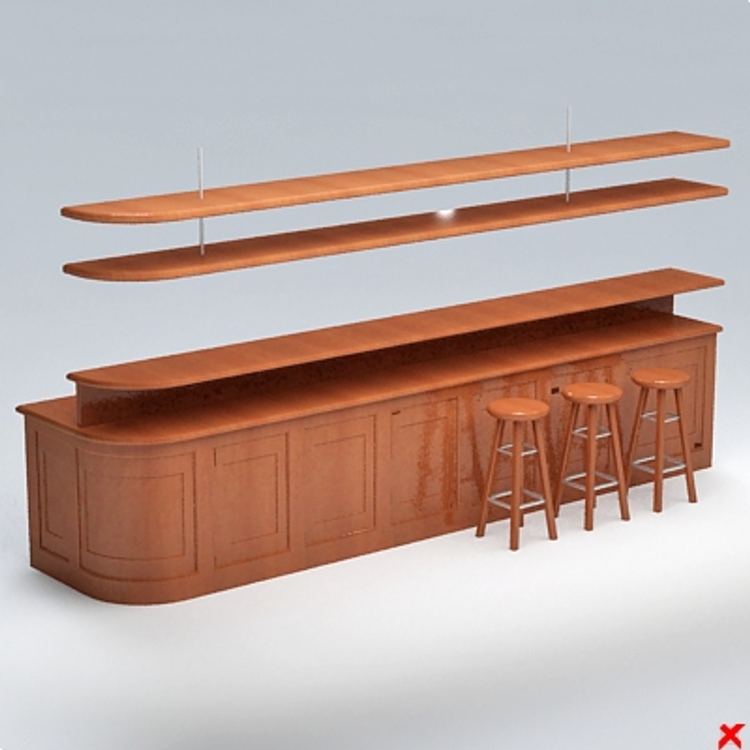 Bar Counter 3d 3ds