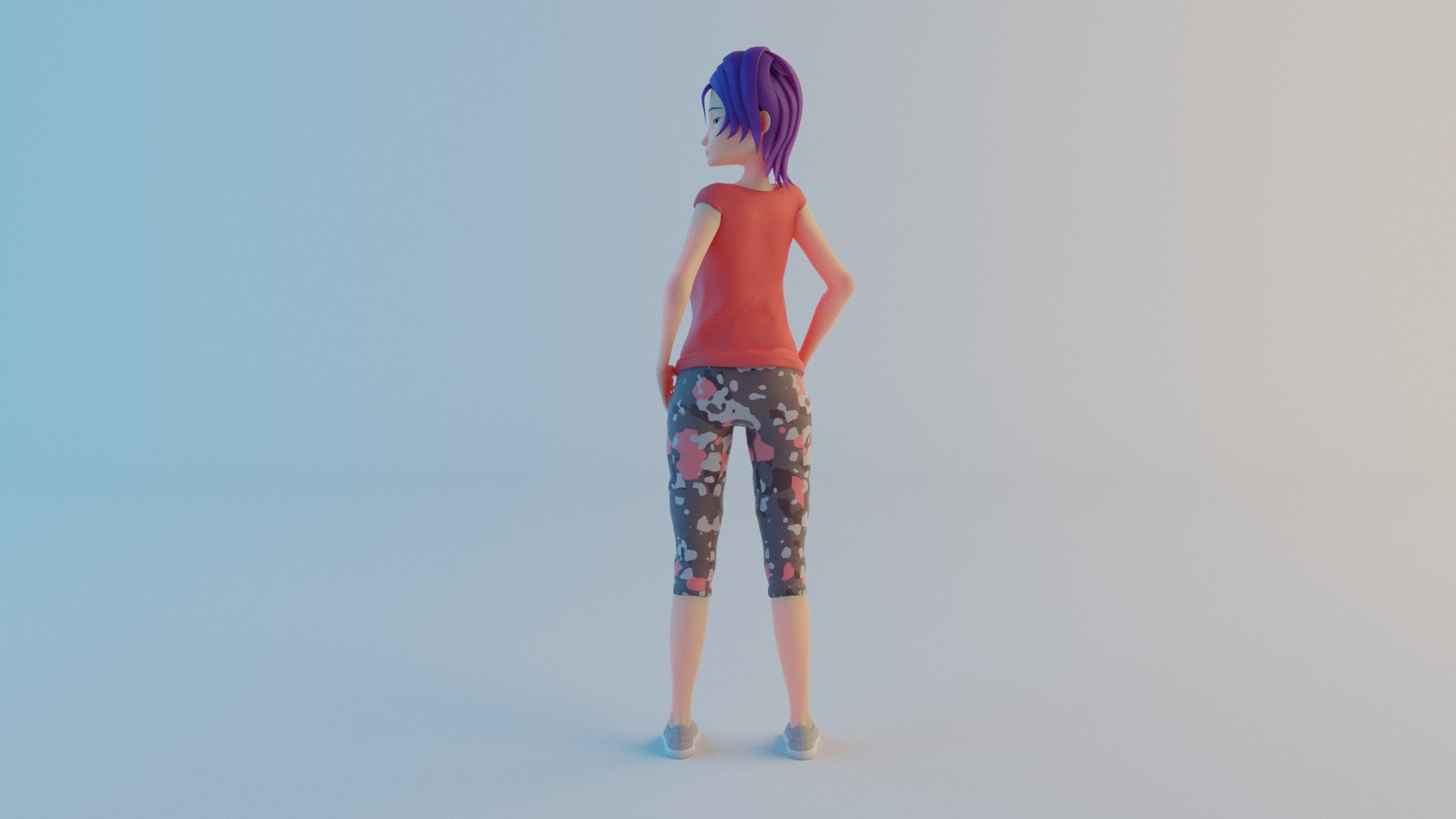 Cartoon Girl Rigged Model - TurboSquid 1327830