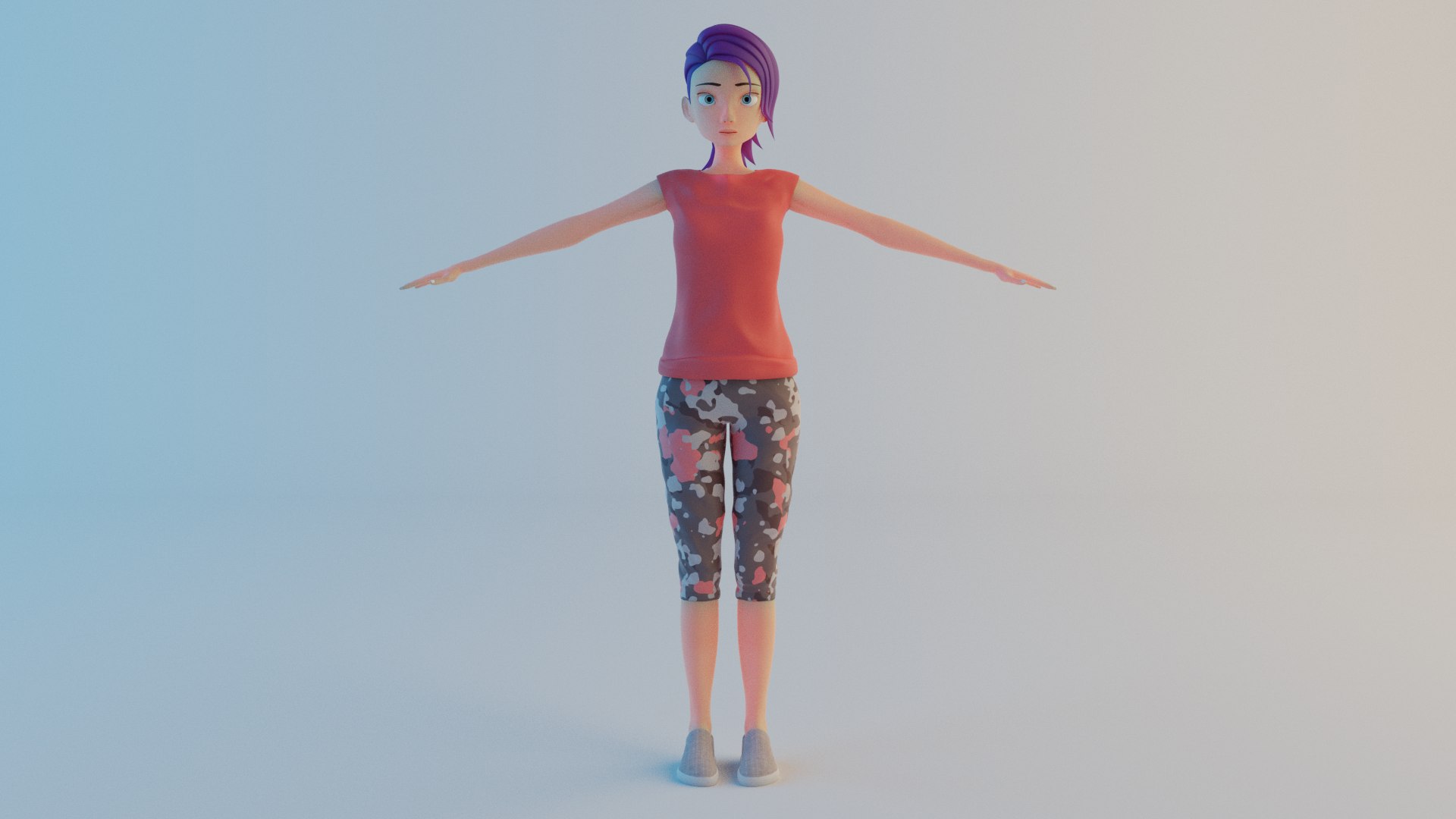 Cartoon Girl Rigged Model - TurboSquid 1327830