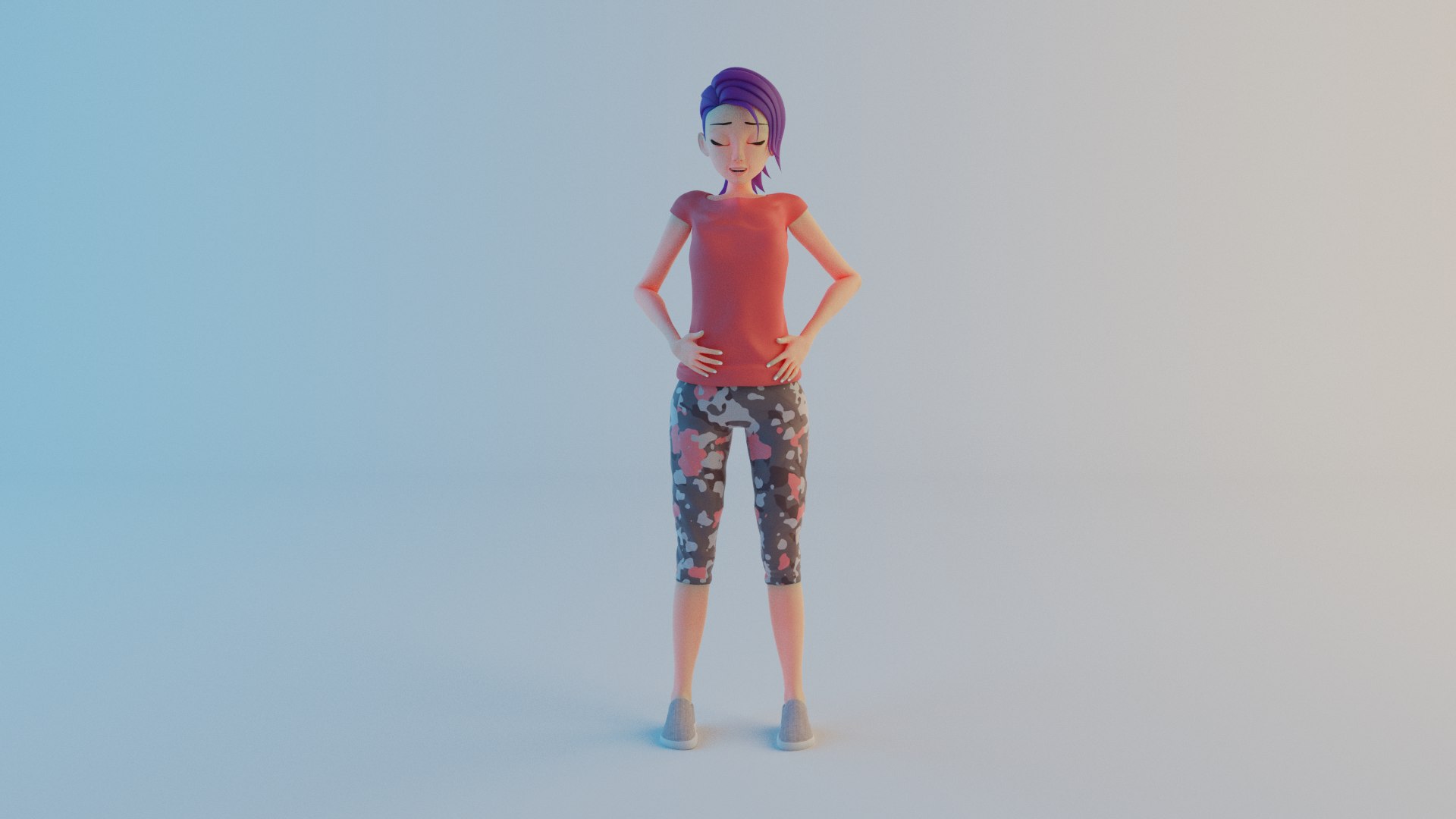 Cartoon Girl Rigged Model - TurboSquid 1327830