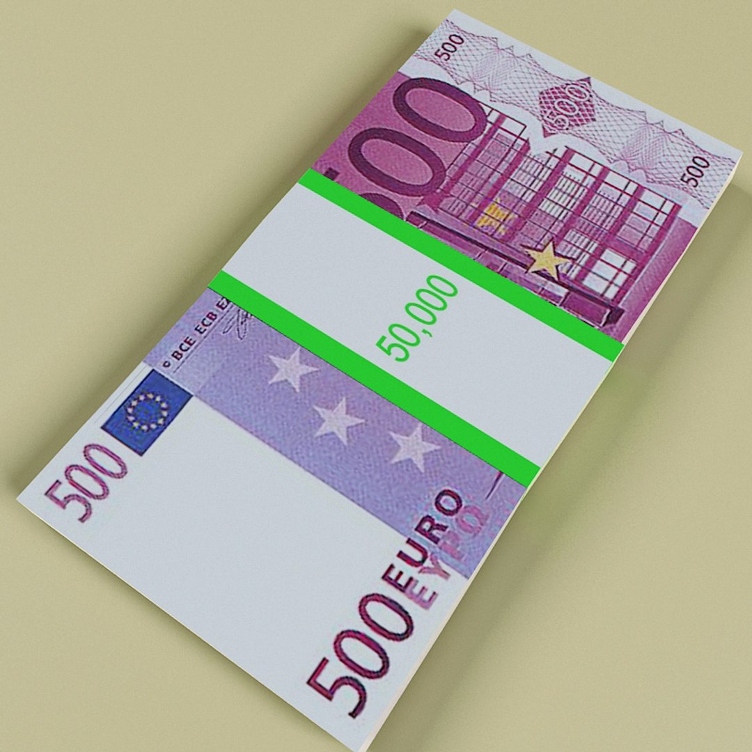 3d Euro Banknotes
