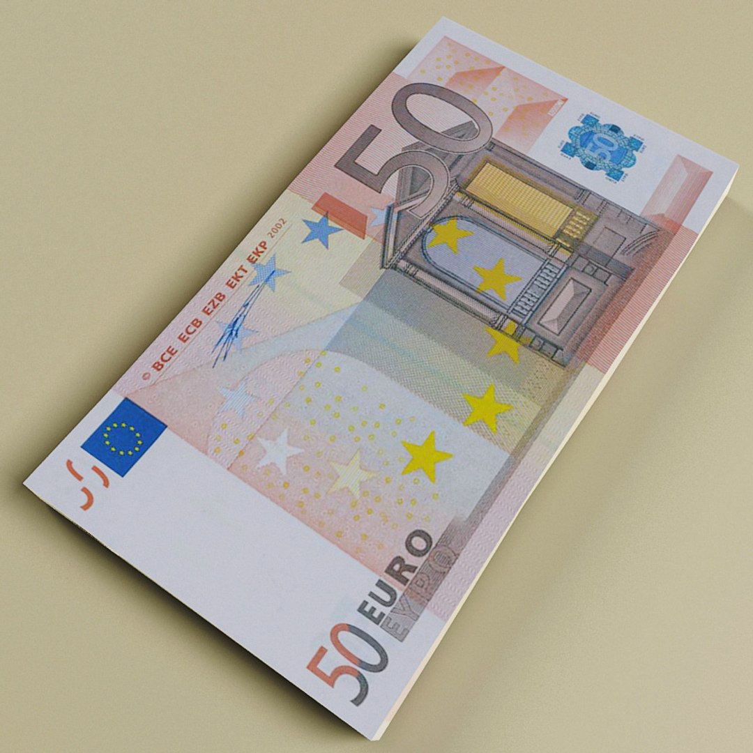 3d Euro Banknotes