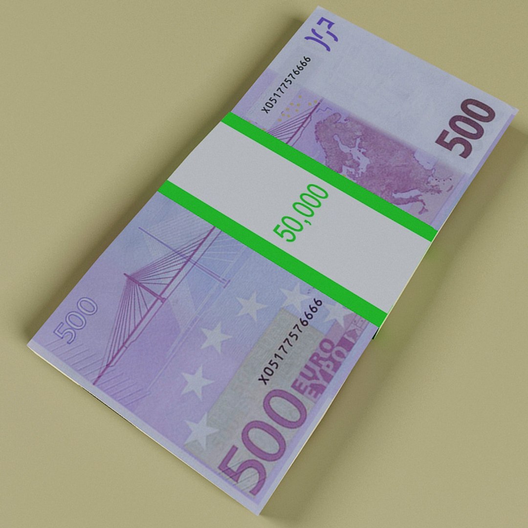 3d Euro Banknotes