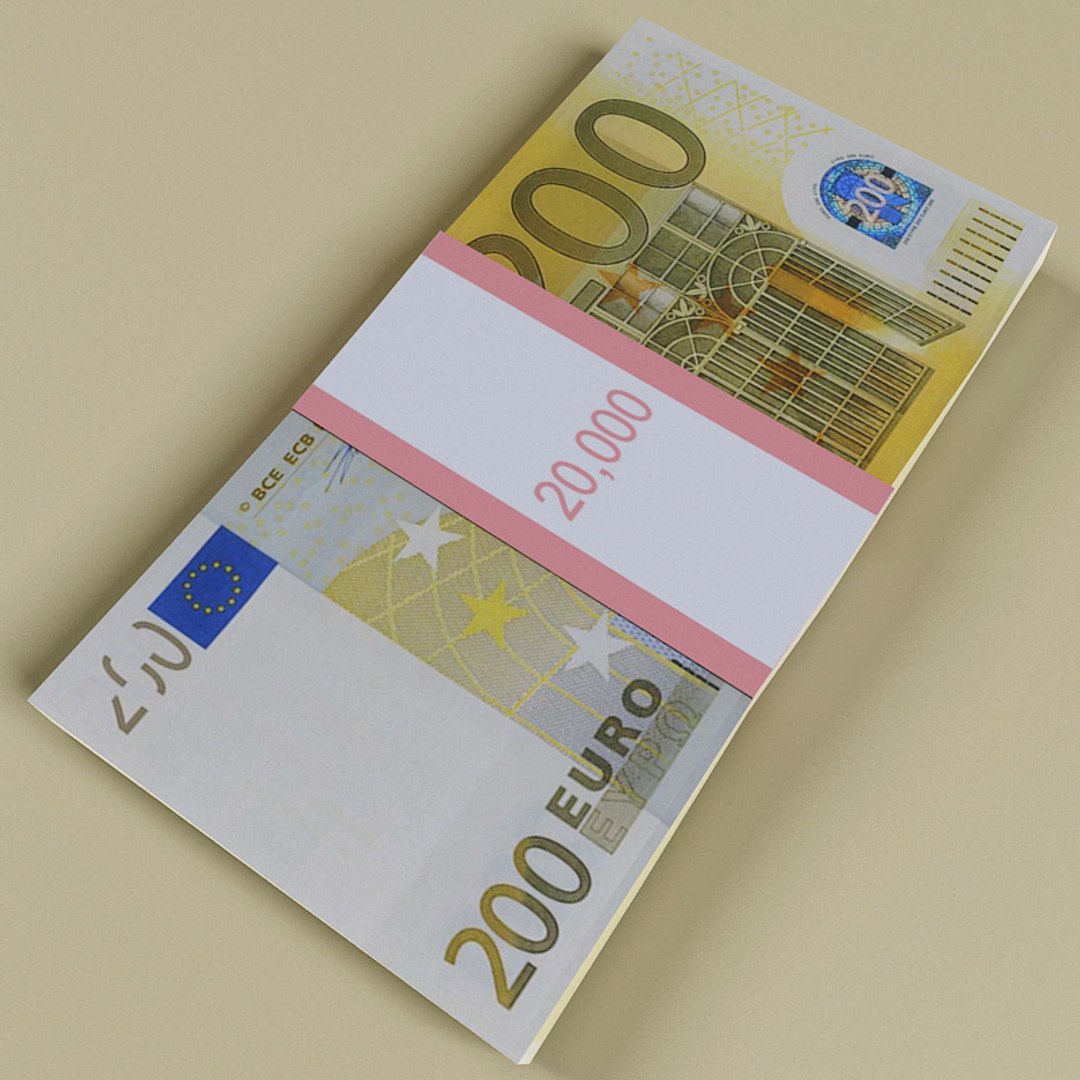 3d Euro Banknotes