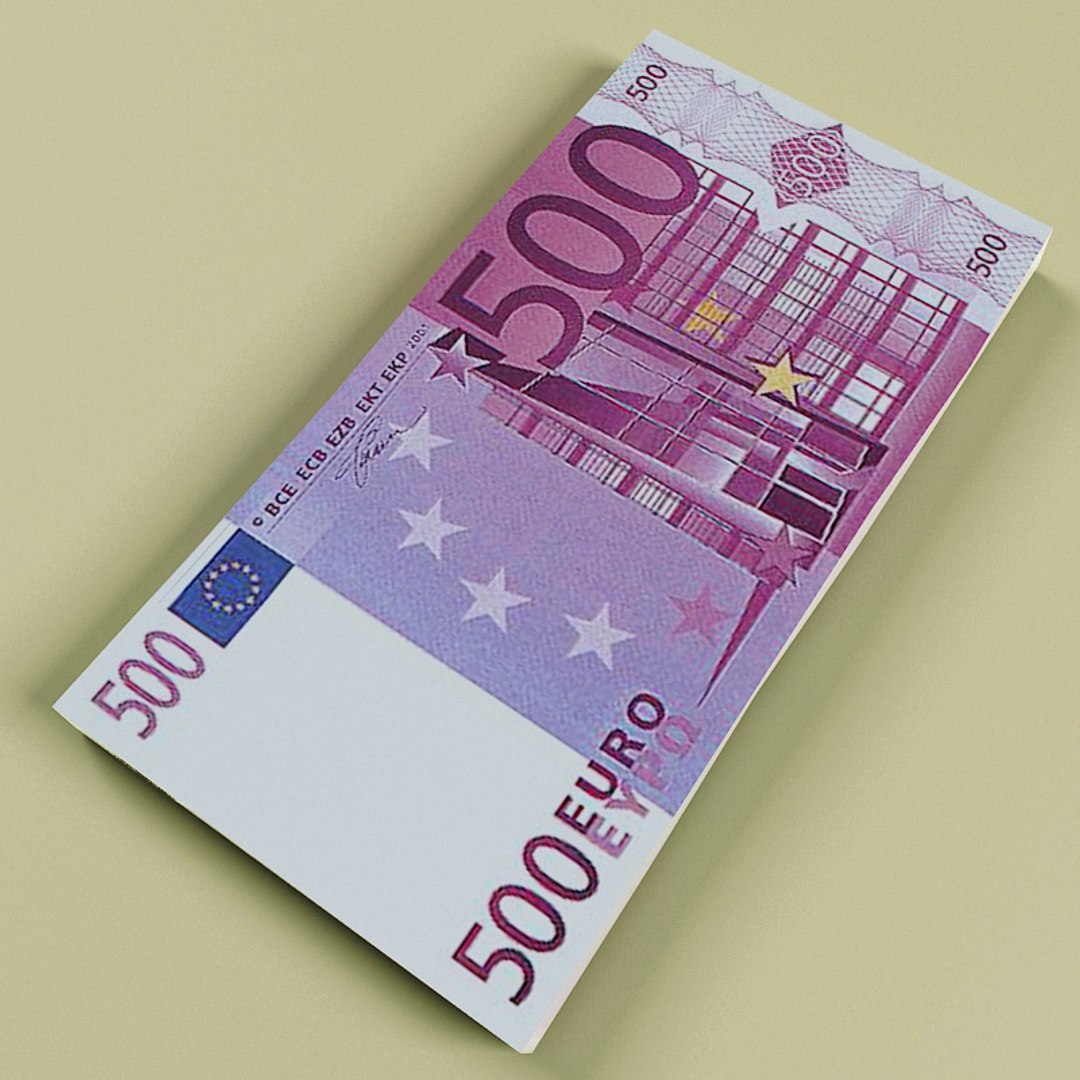 3d Euro Banknotes