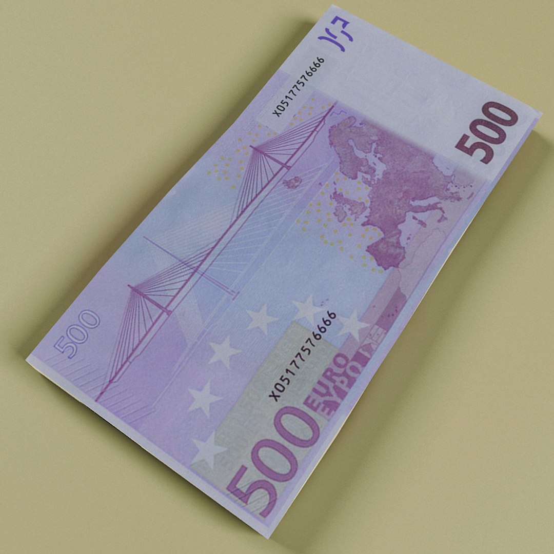 3d Euro Banknotes