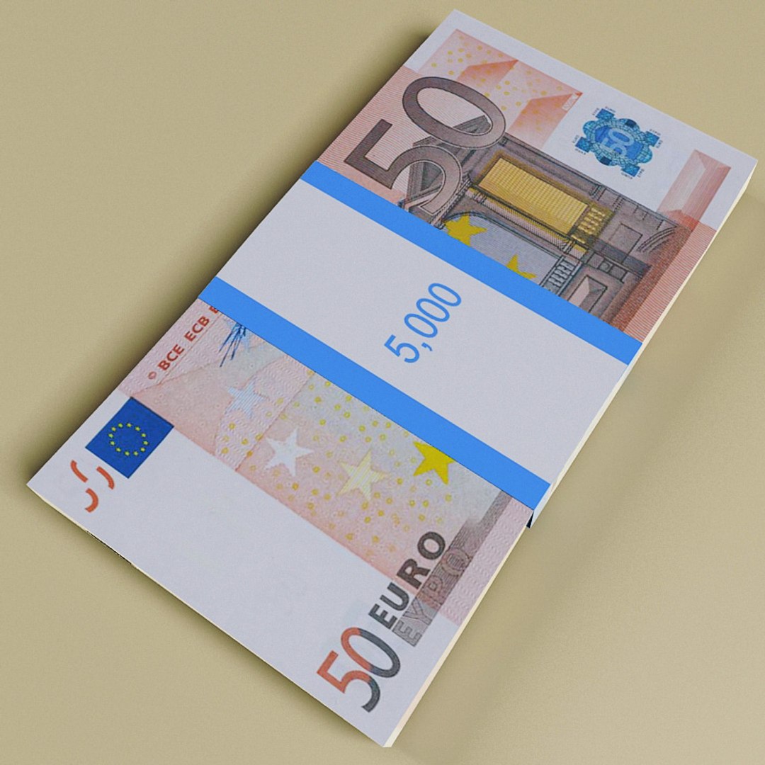 3d Euro Banknotes
