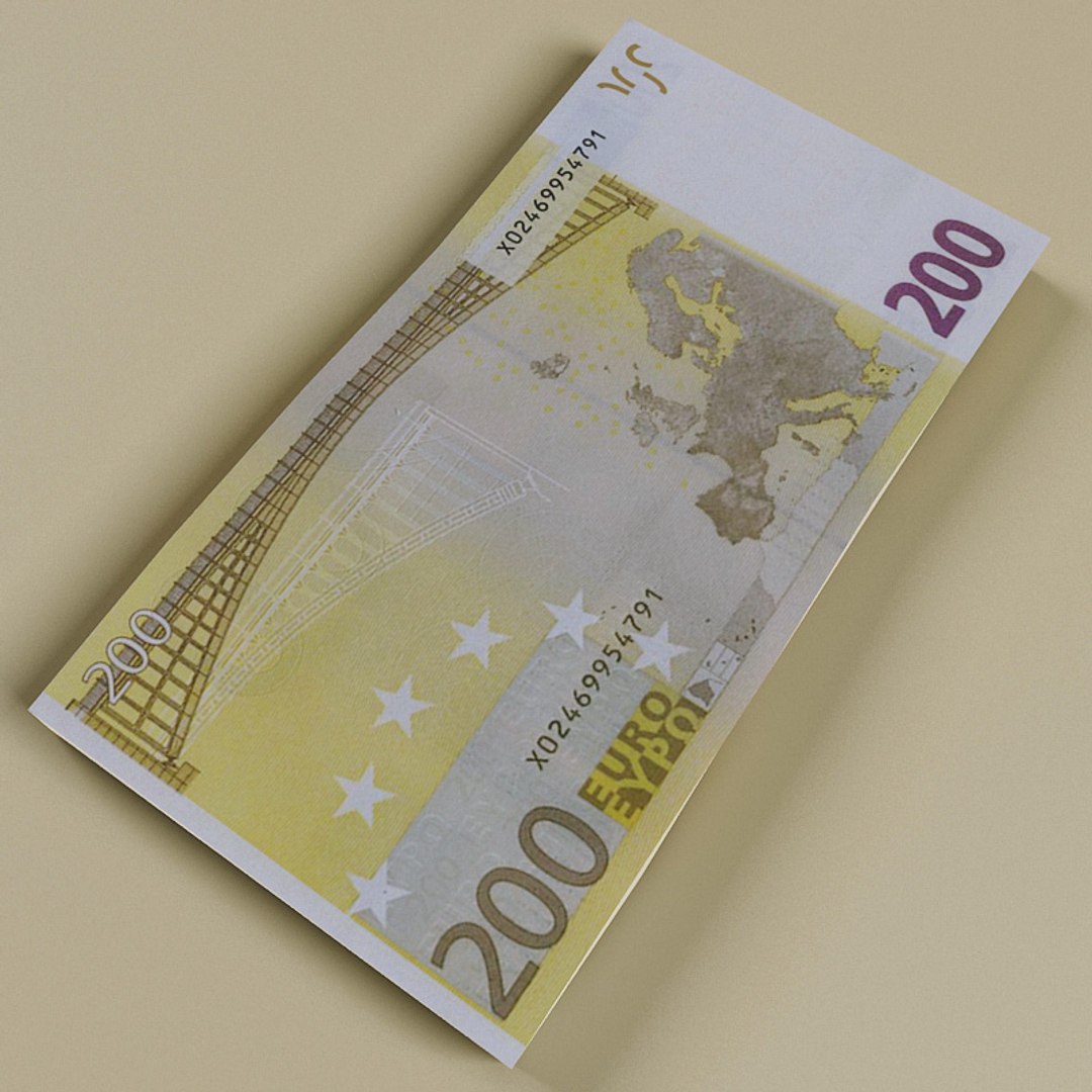 3d Euro Banknotes